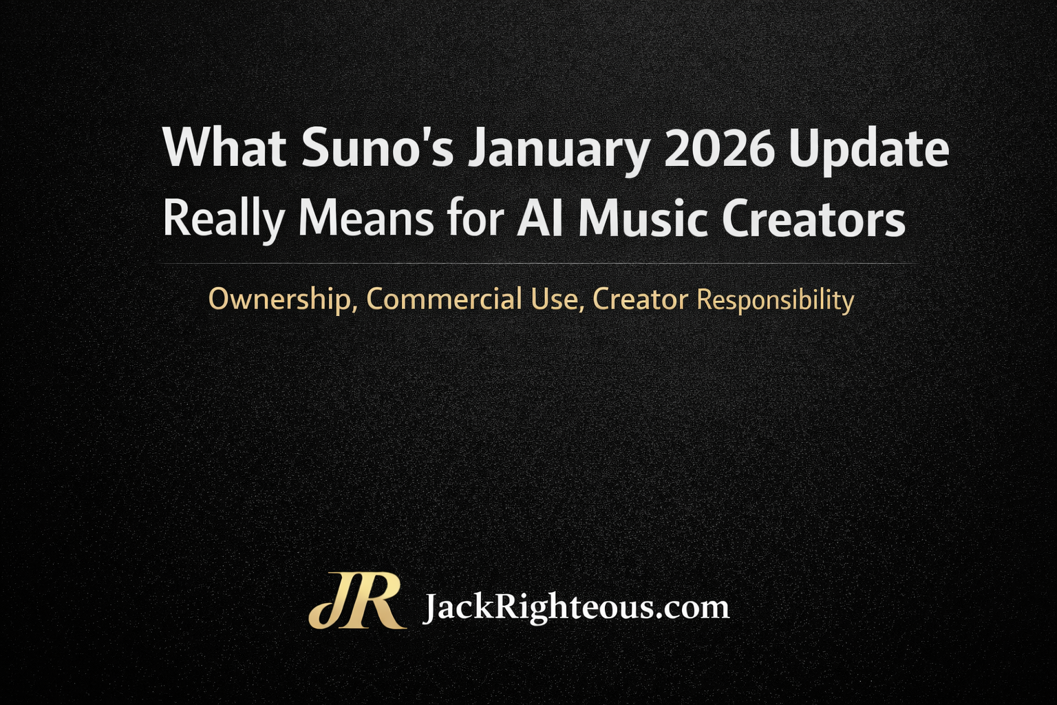 What Suno’s January 2026 Update Really Means for AI Music Creators ...