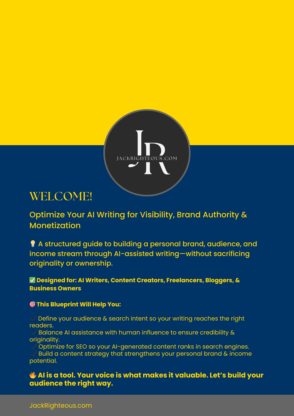 AI Writing Audience Blueprint: Optimize & Monetize Content – Jack Righteous