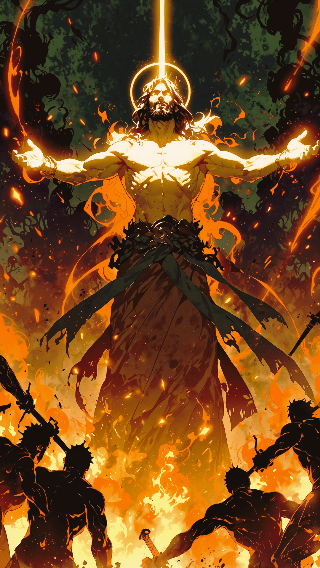 Free Download: Epic Anime Jesus Battling Demons Art (AI) - Jack ...