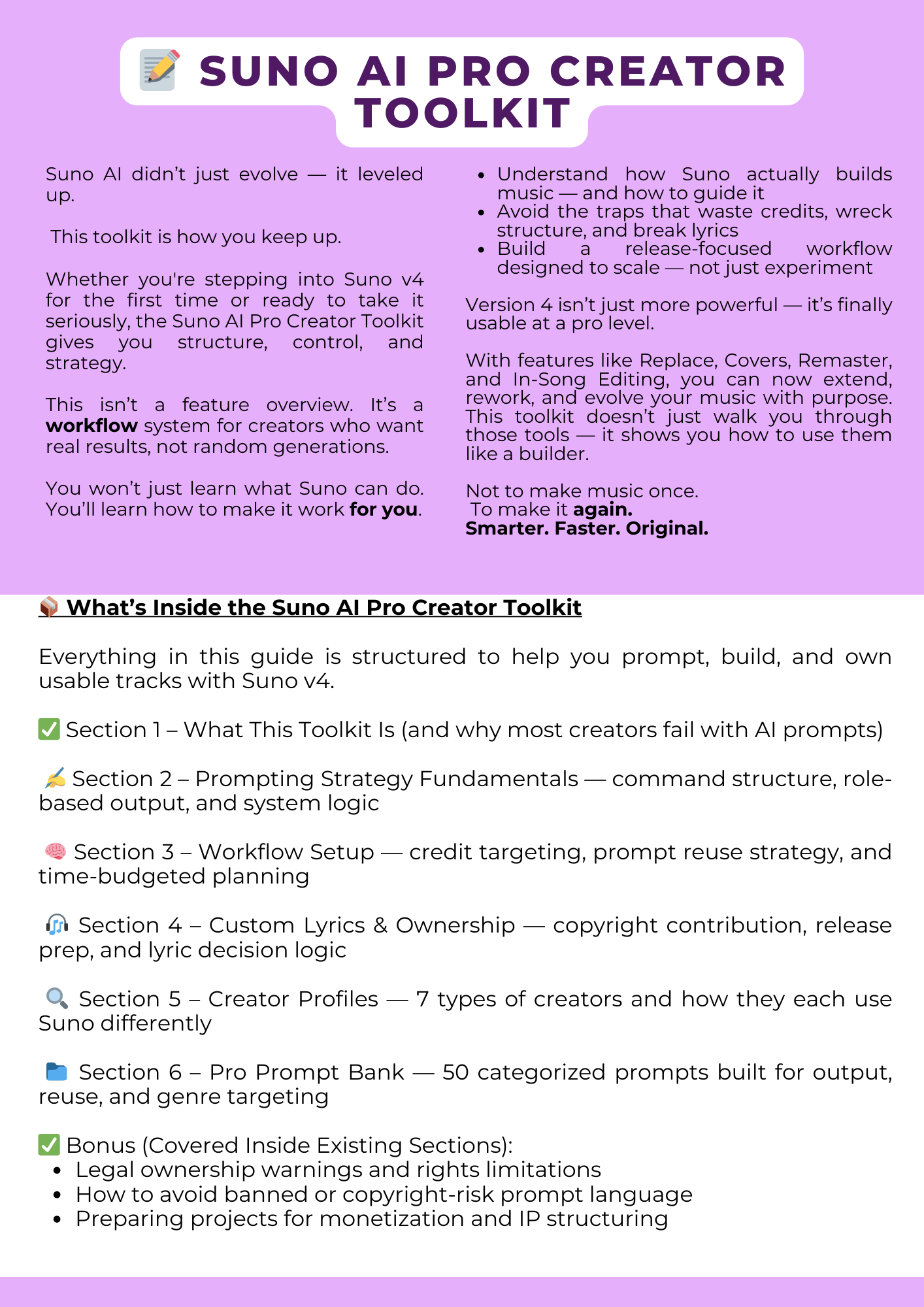 Suno AI Pro Creator Toolkit Upgrade - Advanced Features – Jack Righteous