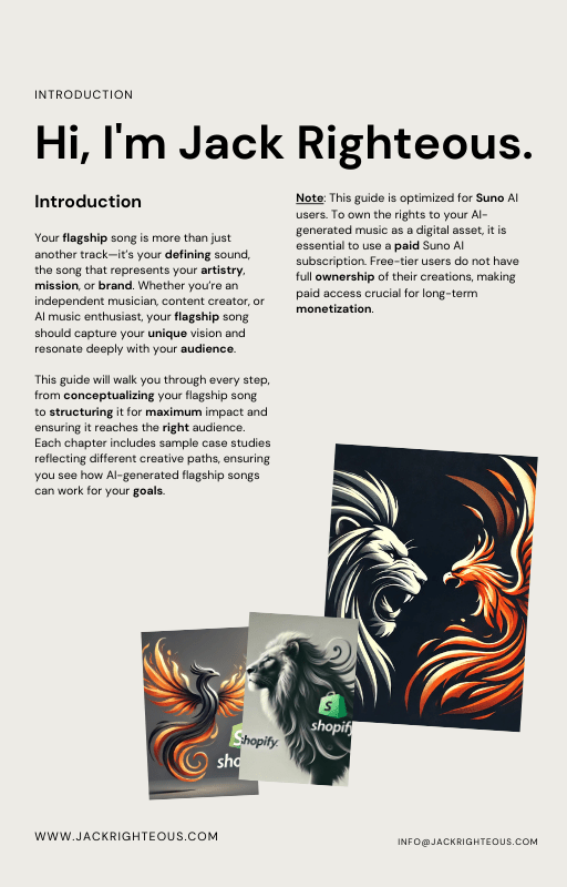 The Righteous Song Plan: AI Music Creation & Monetization - Jack ...